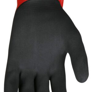 MCR Safety Ninja BNF N96785S Nitrile Work Gloves, 18 Gauge Nylon/Spandex Shell Fully Coated with Flat Red Nitrile, Coated Over the Knuckles and Palm with Breathable Nitrile Foam with NFT, Small