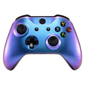 extremerate purple and blue chameleon front housing shell faceplate for xbox one x s controller model 1708 - controller not included