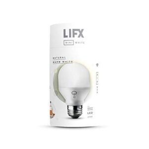 lifx mini white (a19) wi-fi smart led light bulb, dimmable, warm white, no hub required, works with alexa, apple homekit and the google assistant,9 watts