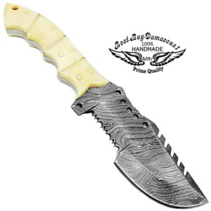 hunting knife Camel Bone 9.5'' Tracker knife Fixed Blade Handmade Damascus Steel Outdoors & Sports Camping Hunting Knife Prime Quality