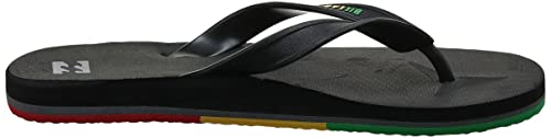 Billabong Men's All Day Logo Sandal Flip Flop, Rasta, 8 Regular US