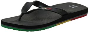 billabong men's all day logo sandal flip flop, rasta, 8 regular us