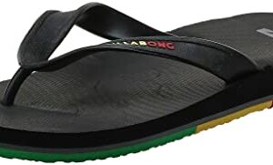 Billabong Men's All Day Logo Sandal Flip Flop, Rasta, 8 Regular US