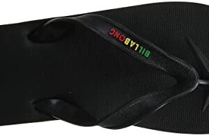 Billabong Men's All Day Logo Sandal Flip Flop, Rasta, 8 Regular US