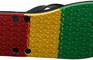 Billabong Men's All Day Logo Sandal Flip Flop, Rasta, 8 Regular US