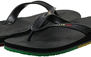 Billabong Men's All Day Logo Sandal Flip Flop, Rasta, 8 Regular US