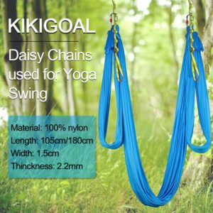 KIKIGOAL 2pcs Safety Daisy Chains Strong Climbing Strap Adjustable Nylon Strap Rope Yoga Pilates Stretching Straps (red, 105cm * 1.5cm/41.34'x0.59")