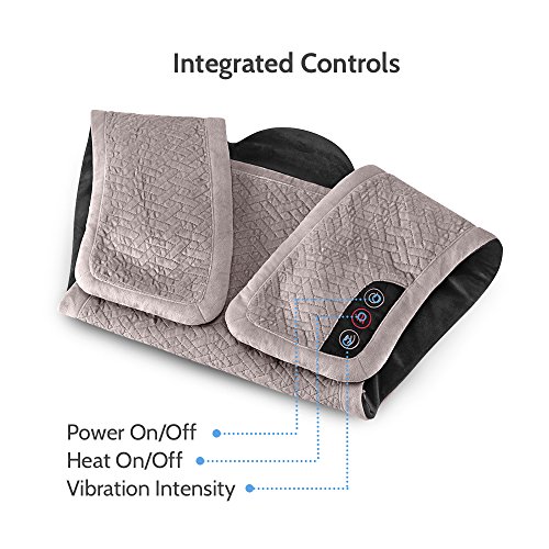 Homedics Vibration Heated Shoulder Massager Wrap, Comfort Pro Elite, Soft Fabric, Tension Relief, 2 Speeds & Styles, Long, NMS-450H