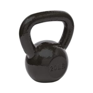 amazon basics cast iron kettlebell, 20 pound, black