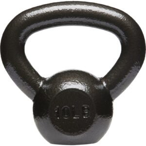 Amazon Basics Cast Iron Kettlebell, 10 Pounds, Black