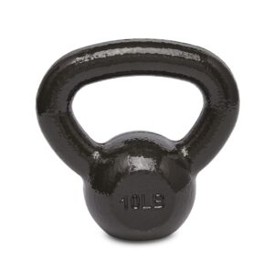 Amazon Basics Cast Iron Kettlebell, 10 Pounds, Black