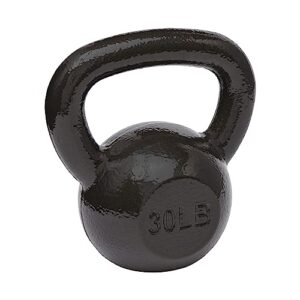 amazon basics cast iron kettlebell, 30 lb, black