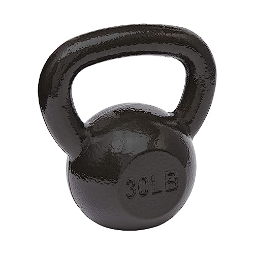 Amazon Basics Cast Iron Kettlebell, 30 lb, Black