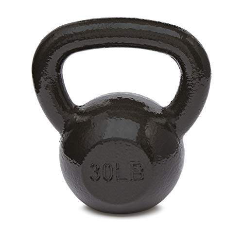 Amazon Basics Cast Iron Kettlebell, 30 lb, Black