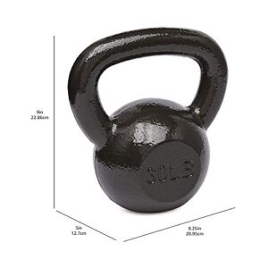 Amazon Basics Cast Iron Kettlebell, 30 lb, Black