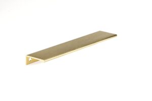 richelieu hardware bp9898192166 lincoln collection 7 9/16-inch (192 mm) center-to-center satin gold modern cabinet and drawer edge pull handle for kitchen, bathroom, and furniture