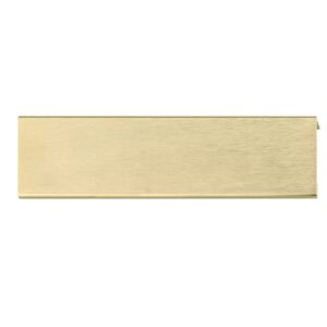 Richelieu Hardware BP9898128166 Lincoln Collection 5 1/16-inch (128 mm) Center-to-Center Satin Gold Modern Cabinet and Drawer Edge Pull Handle for Kitchen, Bathroom, and Furniture