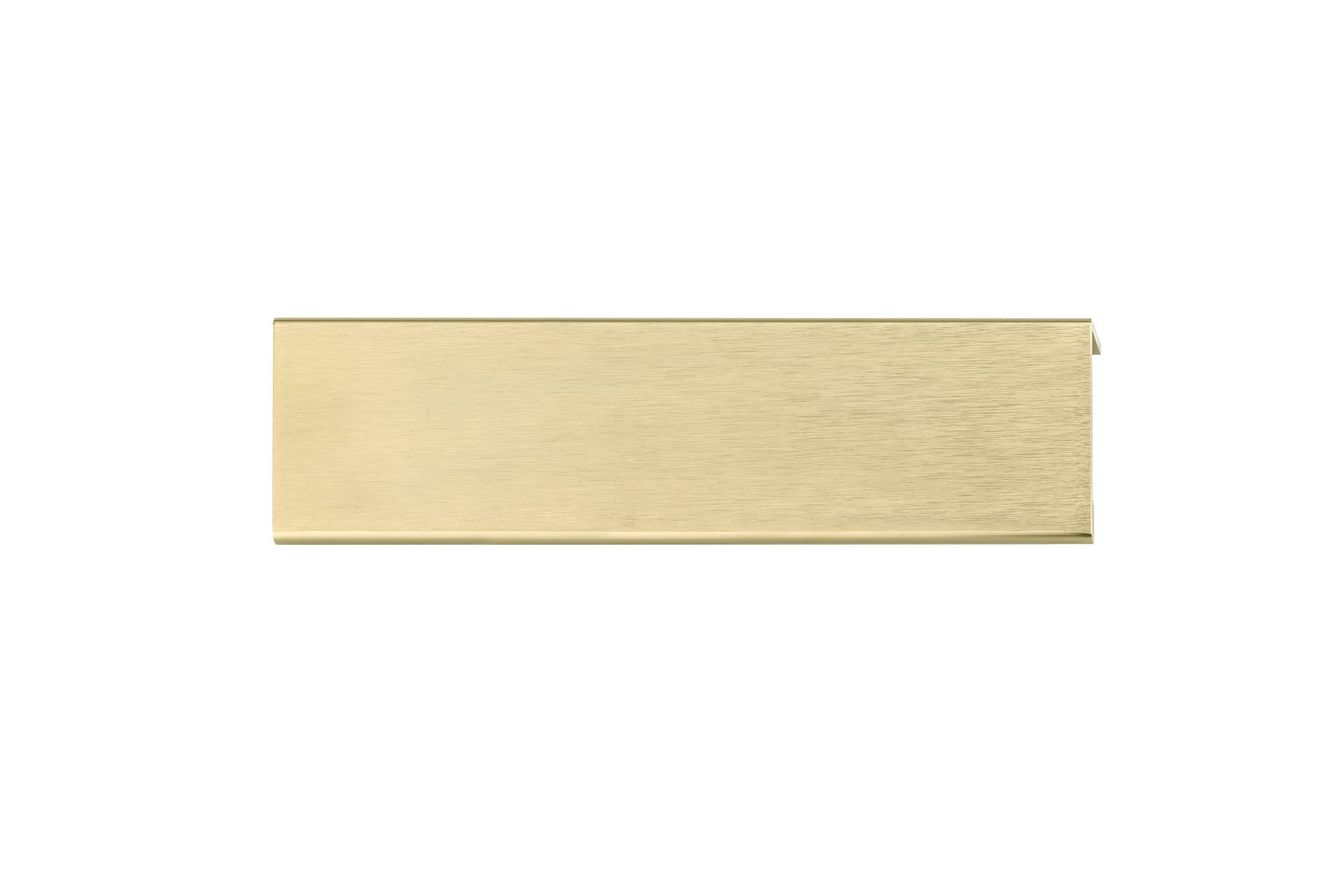 Richelieu Hardware BP9898128166 Lincoln Collection 5 1/16-inch (128 mm) Center-to-Center Satin Gold Modern Cabinet and Drawer Edge Pull Handle for Kitchen, Bathroom, and Furniture