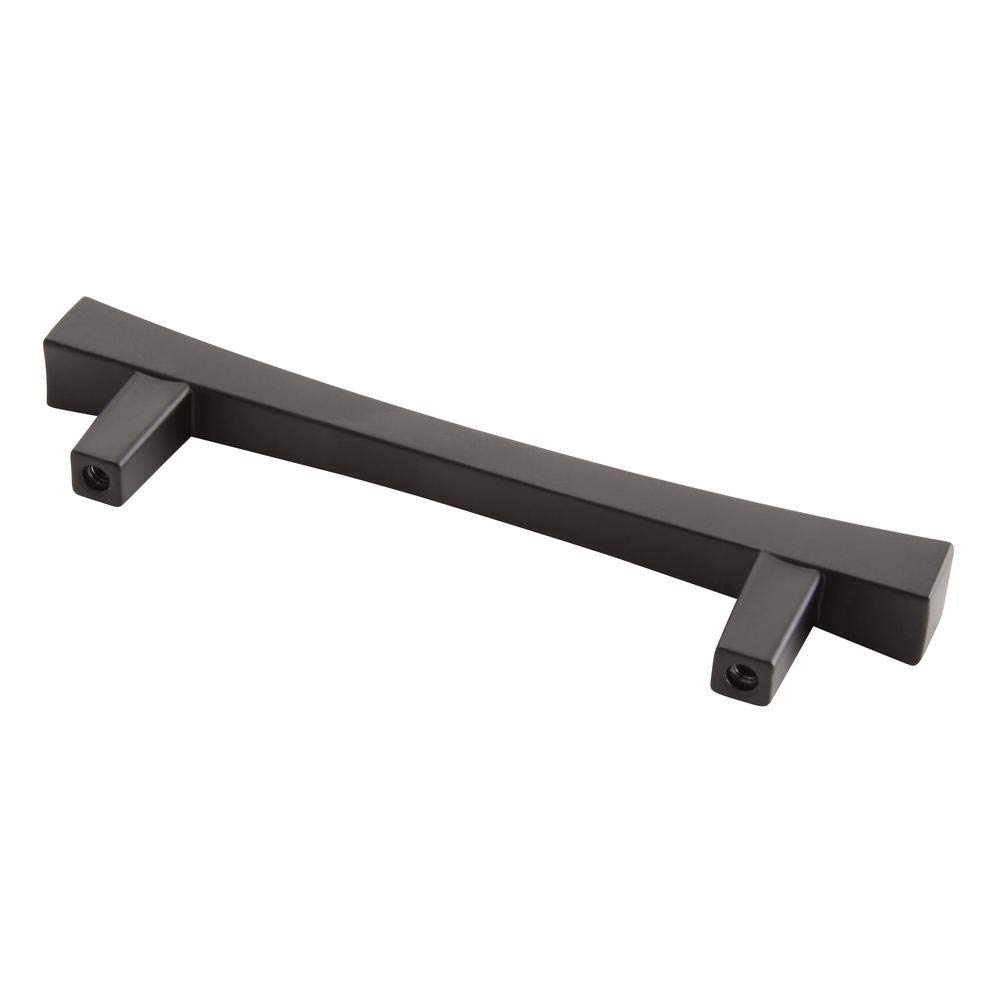 Richelieu Hardware BP722796900 Westmount Collection 3 3/4-inch (96 mm) Center-to-Center Matte Black Transitional Rectangular Cabinet and Drawer Bar Pull Handle for Kitchen, Bathroom, and Furniture