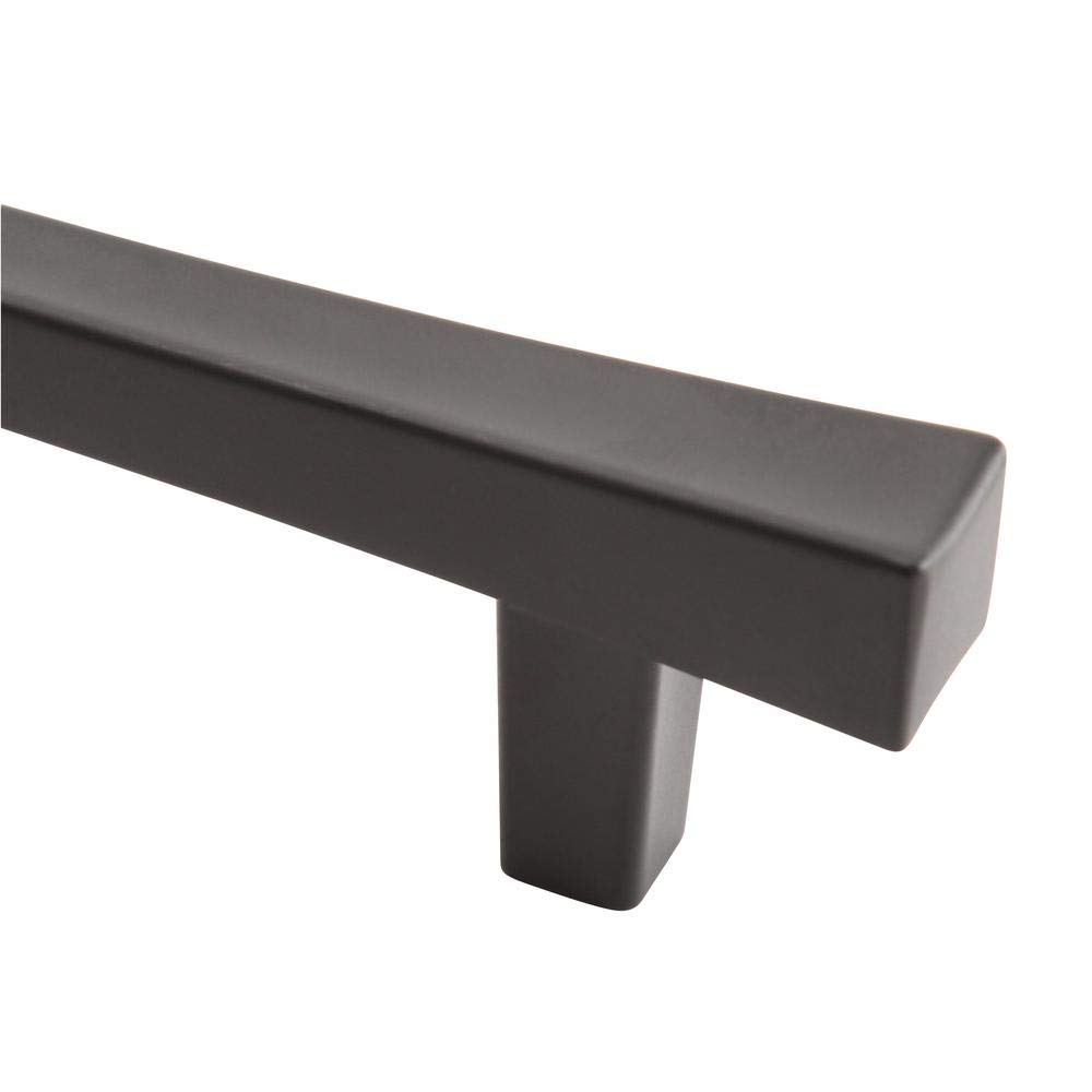 Richelieu Hardware BP722796900 Westmount Collection 3 3/4-inch (96 mm) Center-to-Center Matte Black Transitional Rectangular Cabinet and Drawer Bar Pull Handle for Kitchen, Bathroom, and Furniture