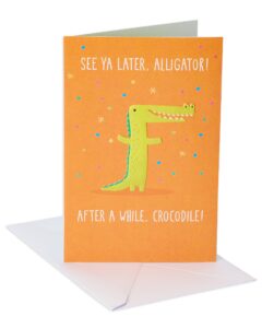 american greetings goodbye card (see ya later alligator)