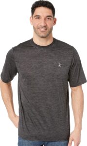 ariat male charger basic t-shirt charcoal x-large