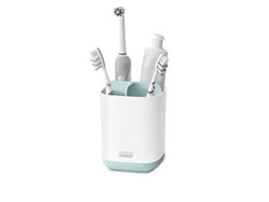 joseph joseph 70500 easystore toothbrush holder bathroom storage organizer caddy, small, blue