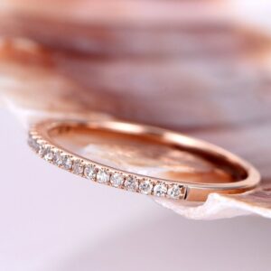 3pcs 14k Rose Gold Engagement Ring Set,8mm Heart Shaped Pink Morganite Halo Vintage Diamond Bridal Band