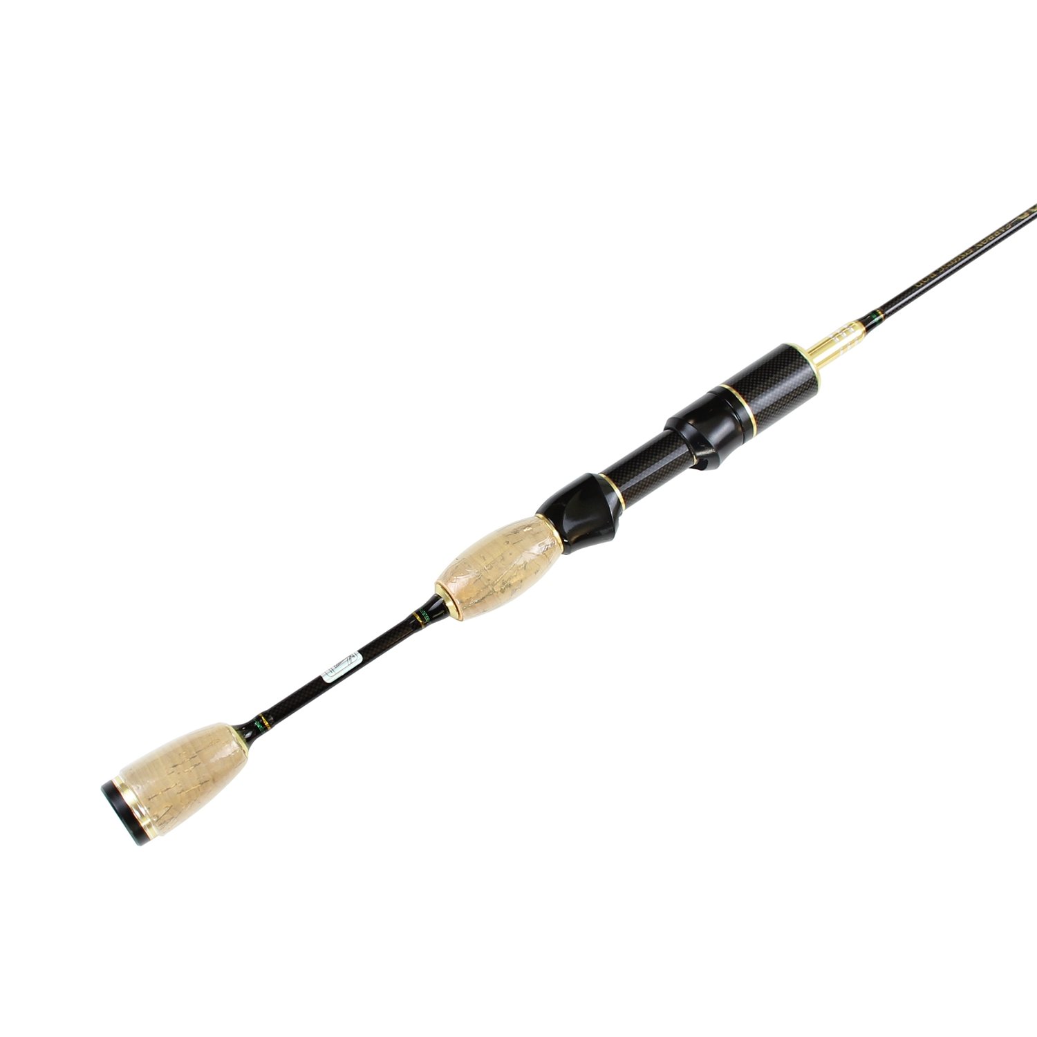 Rosewood Double Tips 1.8m Ultra Light Spinning Rod UL Soft Casting Rod Lure Weight 0.8-5g Line Weight 2-5LB Ultralight Carbon Fiber Fishing Rod Pole (Gold, 1.8m Spinning Rod)