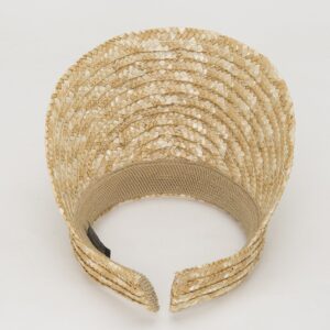 Jacobson Straw Hat - Slip On Braid Visor,Tan,Adult