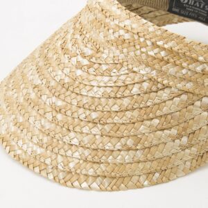 Jacobson Straw Hat - Slip On Braid Visor,Tan,Adult