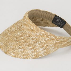 Jacobson Straw Hat - Slip On Braid Visor,Tan,Adult