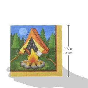 Creative Converting 329314 Camp Out Luncheon Napkins Party Supplies, One Size, Multicolor