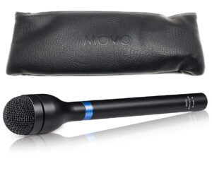 movo hm-m2 dynamic omnidirectional handheld interview microphone with 3-pin xlr connector