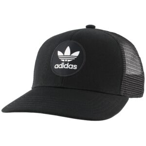 adidas originals men's originals circle mesh snapback, black/white, one size