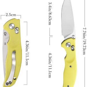 Eafengrow EF3 Outdoor Pocket Knife Folding Hunting Knife with D2 Blade G10 Handle Ball Bearing Tactical Survival Hunting EDC Knifes (light)