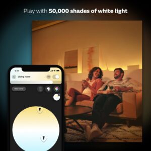 Philips Hue White and Color Ambiance A19 60W Equivalent LED Smart Bulb Starter Kit (4 A19 Bulbs and 1 Hub Compatible with Amazon Alexa Apple HomeKit and Google Assistant)