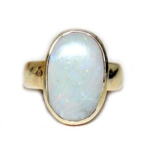 jewelryonclick 6 carat natural opal sterling silver simple ring for women size 5,6,7,8,9,10,11,12,13