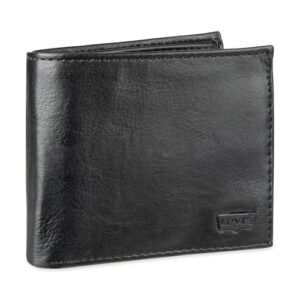 Levi's Men's Extra Capacity Slimfold Wallet, Charcoal Black, One Size