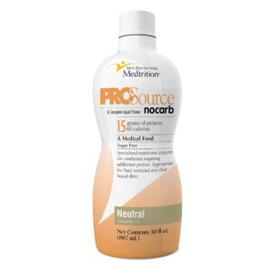 liquid collagen peptides type i, iii 15 grams protein per oz. |prosource nocarb neutral bottle medtrition|