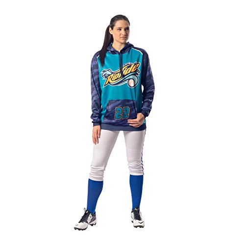 CHAMPRO womens Low-rise Youth Softball With Tournament Traditional Low Rise Pant w Braid, White, Scarlet Pipe, Small US