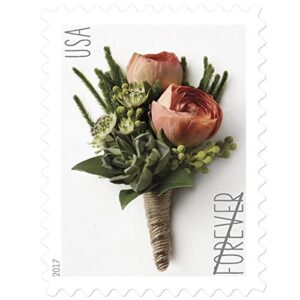 usps forever stamp: celebration boutonniere (4 sheets)