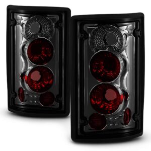 vipmotoz altezza euro style tail light lamp for 2000-2005 ford excursion & 1995-2006 e-150 e-250 e-350 van - chrome housing, smoke lens, driver & passenger side