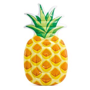 intex 85 x 49 inch giant inflatable one person pineapple swimming pool float mat