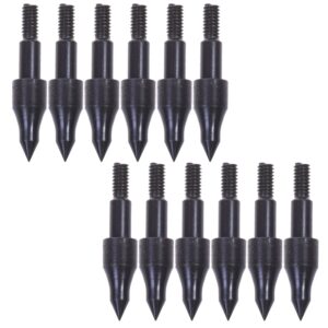 cosmos 12 pcs screw-in archery bullet points arrow tips archery target practice hunting arrow points for recurve, compound bow, crossbow, 100 grain each