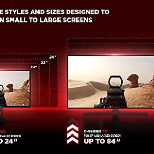 HipShotDot D-Series Pro Pack - Reusable Transparent Aim Sight Assist TV Decals - Gaming Television or Monitor Decal for FPS Video Games Compatible with PC, Xbox & PlayStation (1.0 Red)