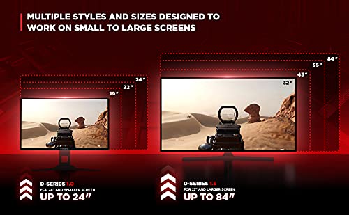 HipShotDot D-Series Pro Pack - Reusable Transparent Aim Sight Assist TV Decals - Gaming Television or Monitor Decal for FPS Video Games Compatible with PC, Xbox & PlayStation (1.0 Red)