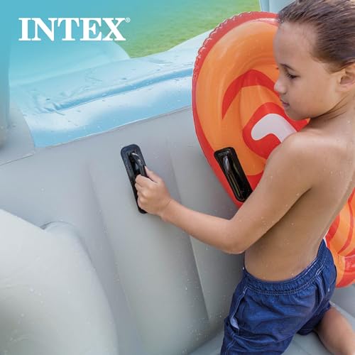 Intex Surf 'N Slide Inflatable 15 Foot Long Kids Outdoor Backyard Splashing Water Slide with 2 Surf Rider Floats and Built-in Water Sprayers