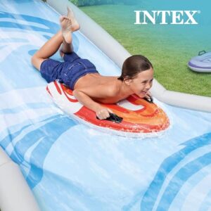 Intex Surf 'N Slide Inflatable 15 Foot Long Kids Outdoor Backyard Splashing Water Slide with 2 Surf Rider Floats and Built-in Water Sprayers