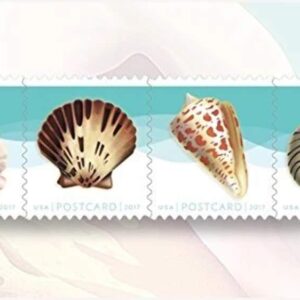 USPS Seashells Postcard Stamps, Roll of 100